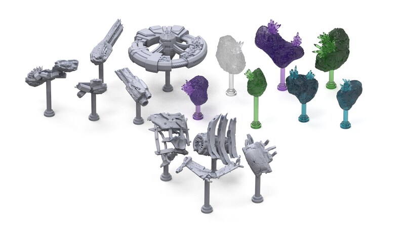 Star Wars: Armada & X-wing 3D Obstacles Set STL (pre-supported) - Etsy