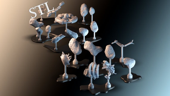 Star Wars: Armada & X-wing 3D Obstacles Set STL | Etsy