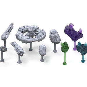 Star Wars: Armada 3D Obstacles Set STL (magnetizable & Pre-supported ...