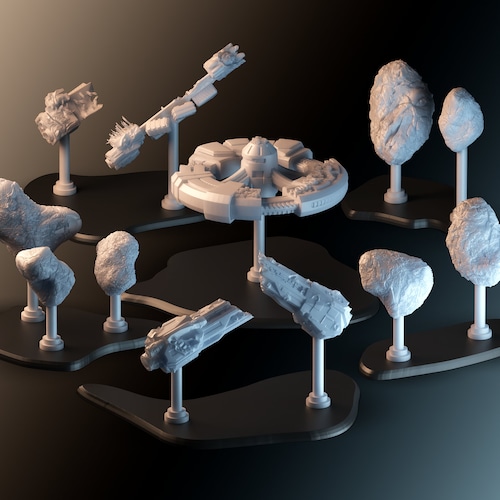 Star Wars: Armada 3D Obstacles Set STL magnetizable & - Etsy