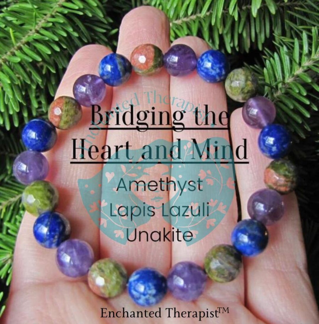 Reiki Infused Bridging the Heart and Mind Healing Bracelet - Lapis ...