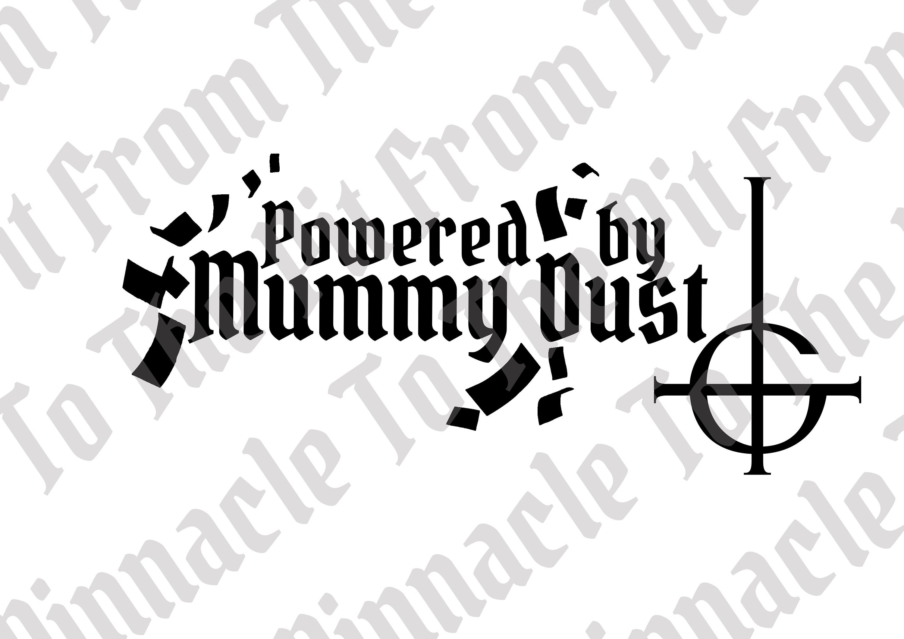 Powered by Mummy Dust Decal - Etsy