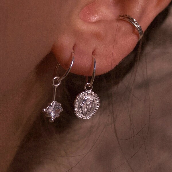 Dangle Coin Earrings - Etsy