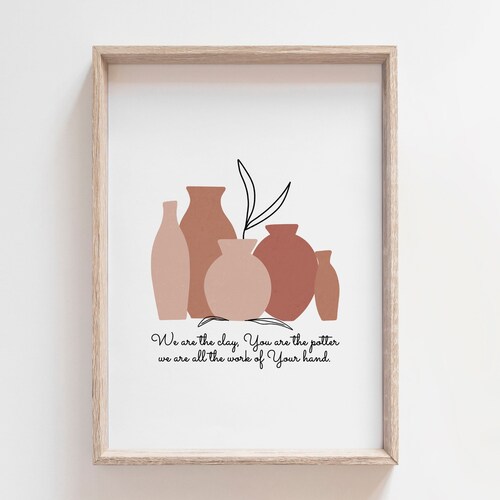 Modern Christian Decor Boho Scripture Wall Art We Are the - Etsy