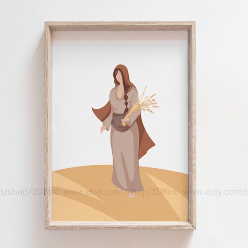 Ruth Bible Illustration Bible Stories Artwork Christian - Etsy