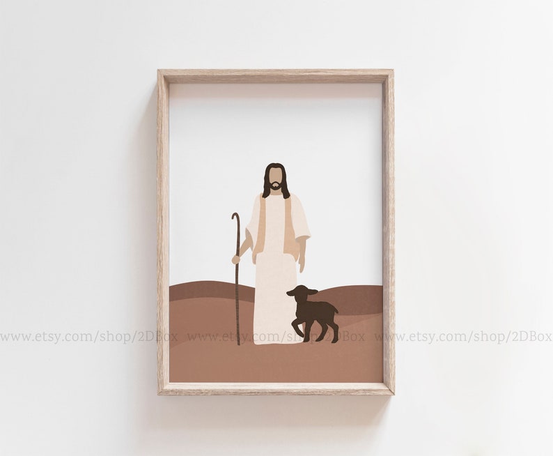 The Good Shepherd Christian Print Christian Wall Art - Etsy