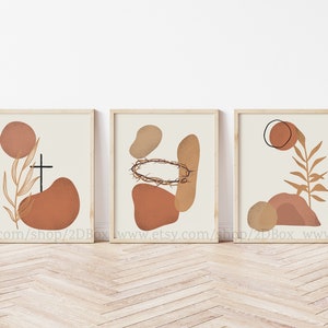 Beige Christian Wall Art | Neutral Religious Prints | Warm Colors ...