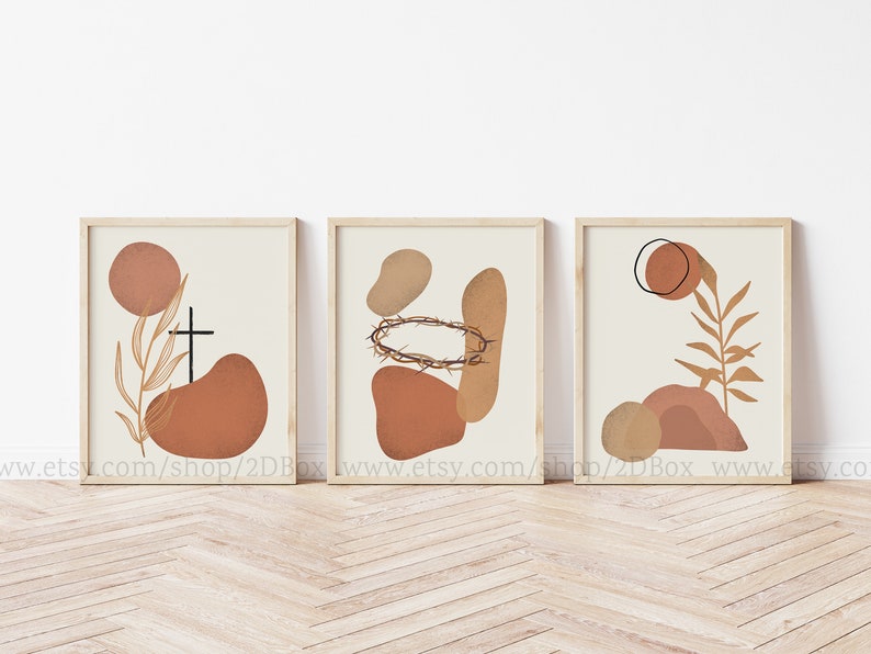 Beige Christian Wall Art Neutral Religious Prints Warm - Etsy