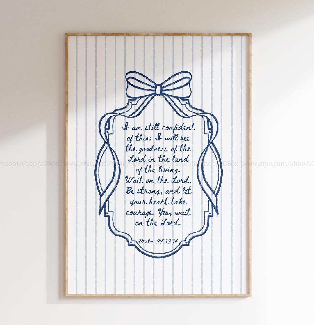Psalm 27:13 Christian Prints Bible Verse Quote Christian Grandson ...