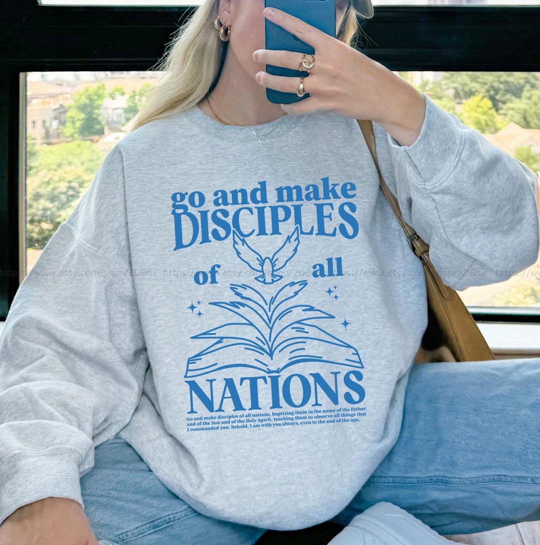 Go Make Disciples Design PNG 16x20 Inch Retro Christian Aesthetic Bible ...