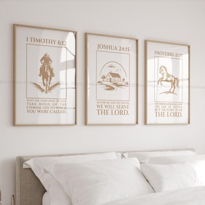Western Scripture Prints Golden Sand Color Bold and Masculine Jesus ...