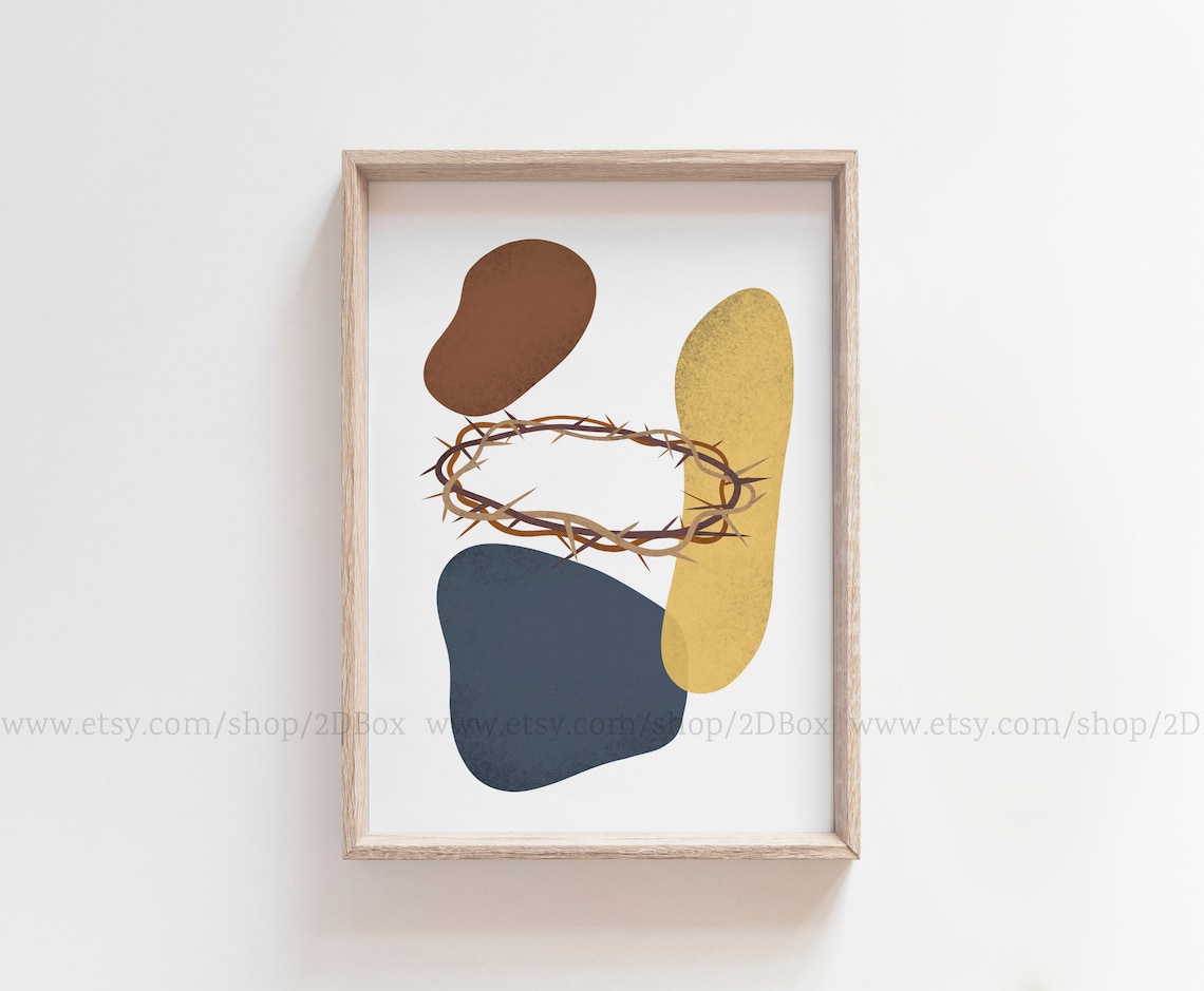 Abstract Christian Wall Art Set Minimalist Religious Prints - Etsy