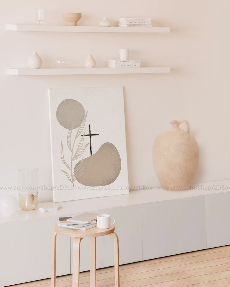 Neutral Christian Home Decor Boho Christian Wall Art - Etsy