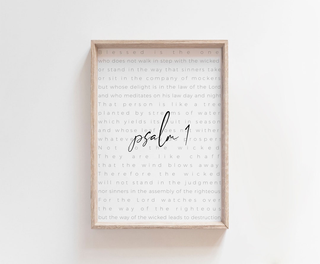 Psalm 1 Wall Art | Christian Wall Art | Bible Verse Wall Art ...