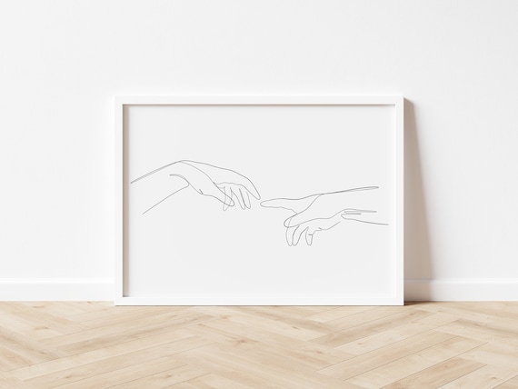 The Creation Of Adam Drawing