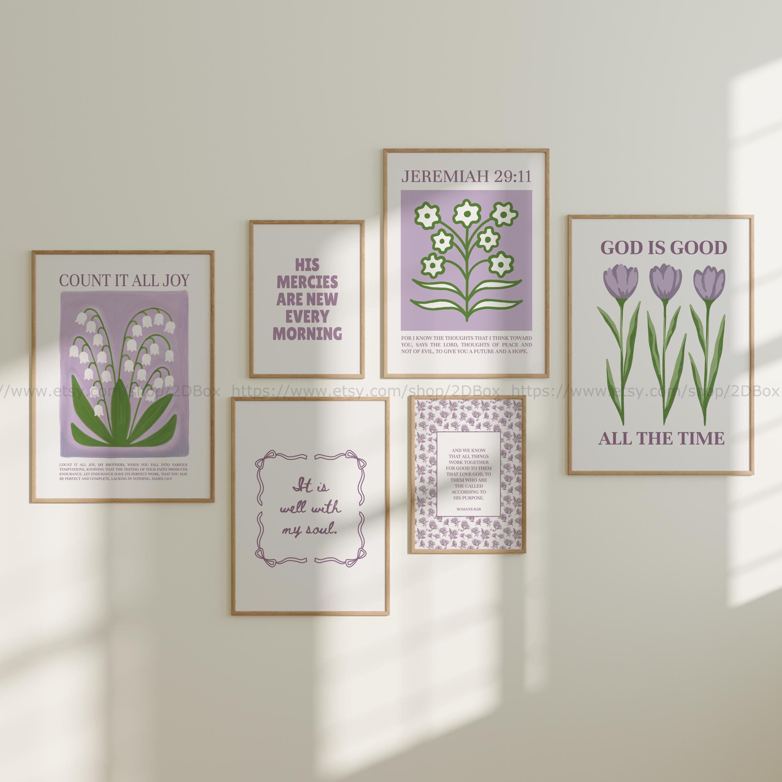 Purple Flowers With Verses