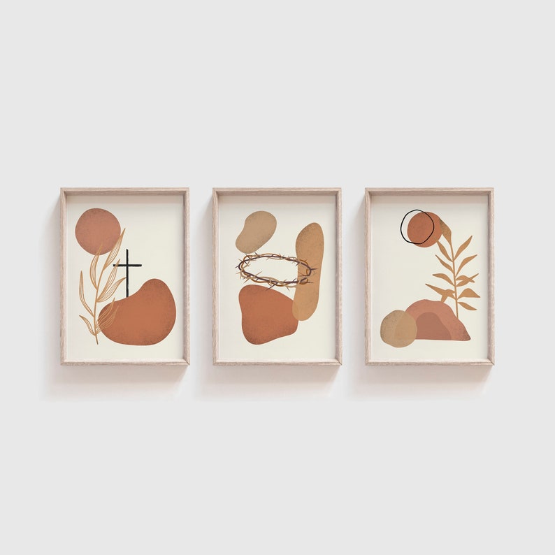 Beige Christian Wall Art Neutral Religious Prints Warm | Etsy