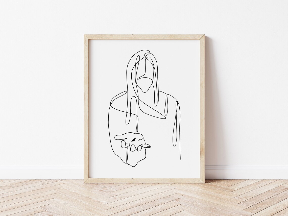 Come Follow Me Religious Line Art Jesus Wall Art Baptism | Etsy