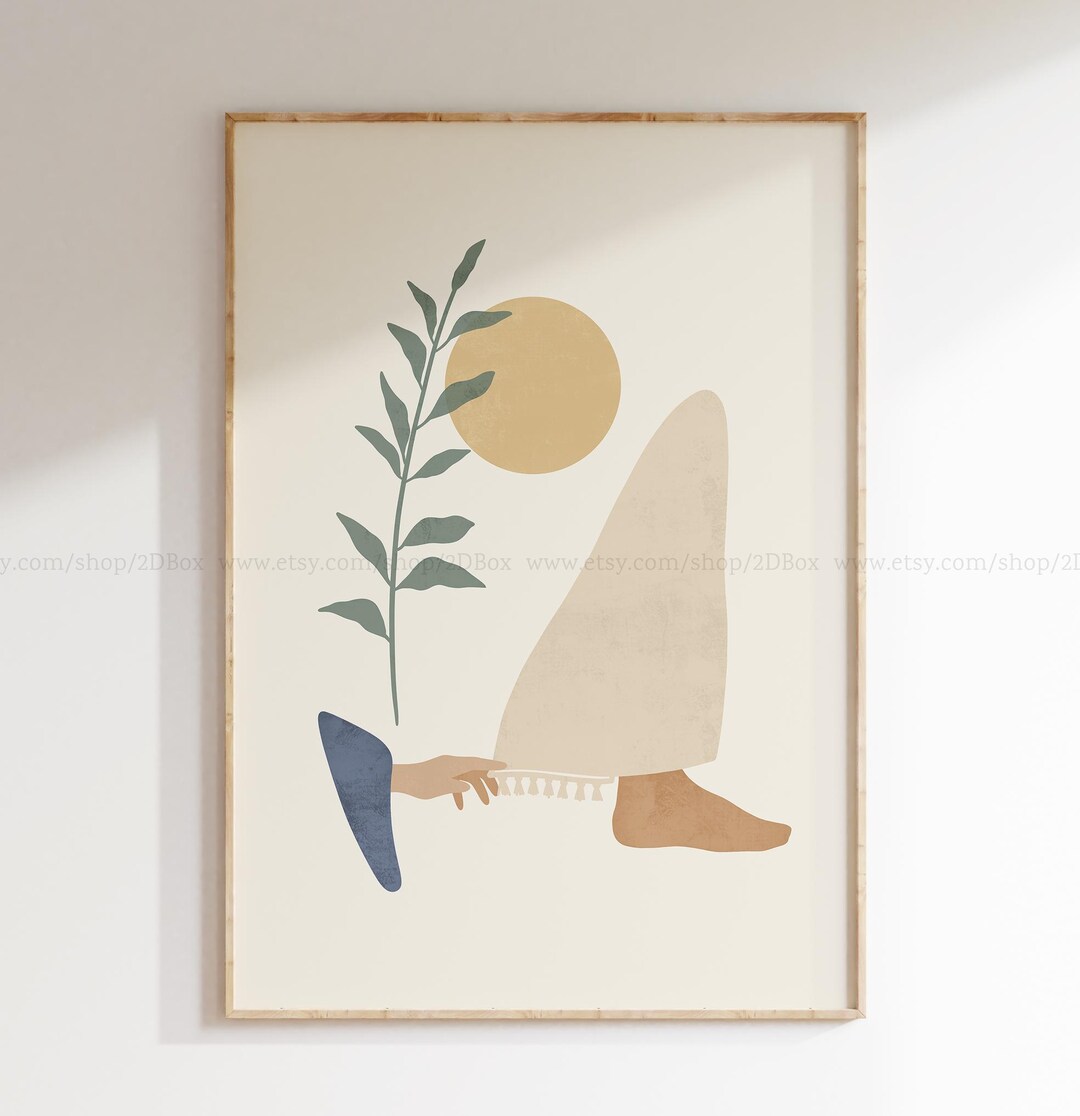 Jesus Heals a Woman Boho Christian Art Mid Century Modern Bible Verse ...