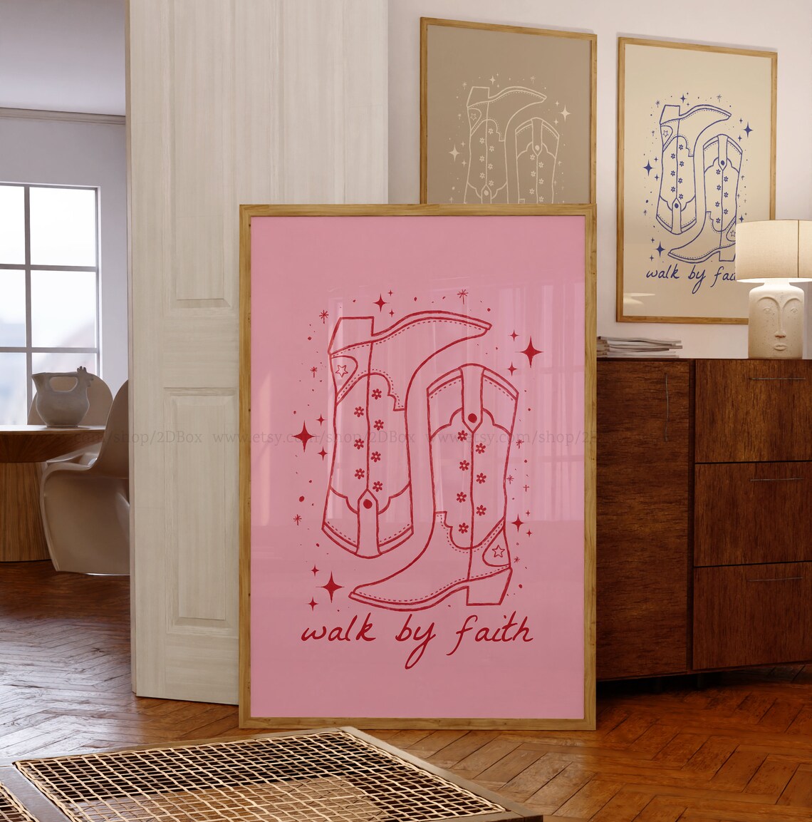 Western Bible Beige Poster for Trendy Dorm Room Modern Christian Wall ...