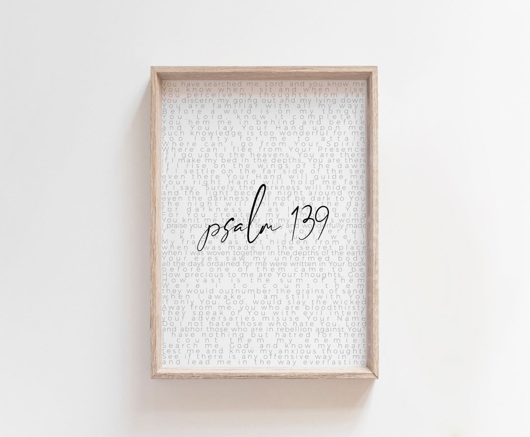 Psalm 139 Wall Art | Christian Wall Art | Bible Verse Wall Art ...