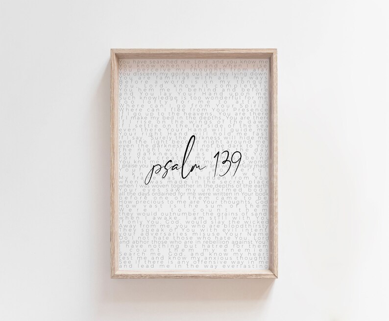 Psalm 139 Wall Art Christian Wall Art Bible Verse Wall Art - Etsy