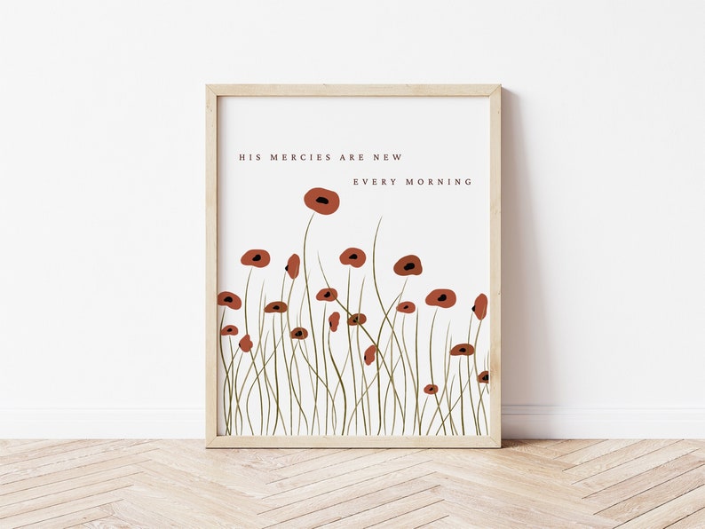 His Mercies Are New Every Morning Print Bible Verse Wall Art - Etsy