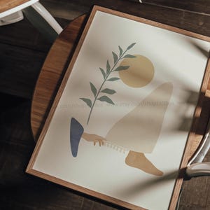 Jesus Heals a Woman Boho Christian Art Mid Century Modern Bible Verse ...