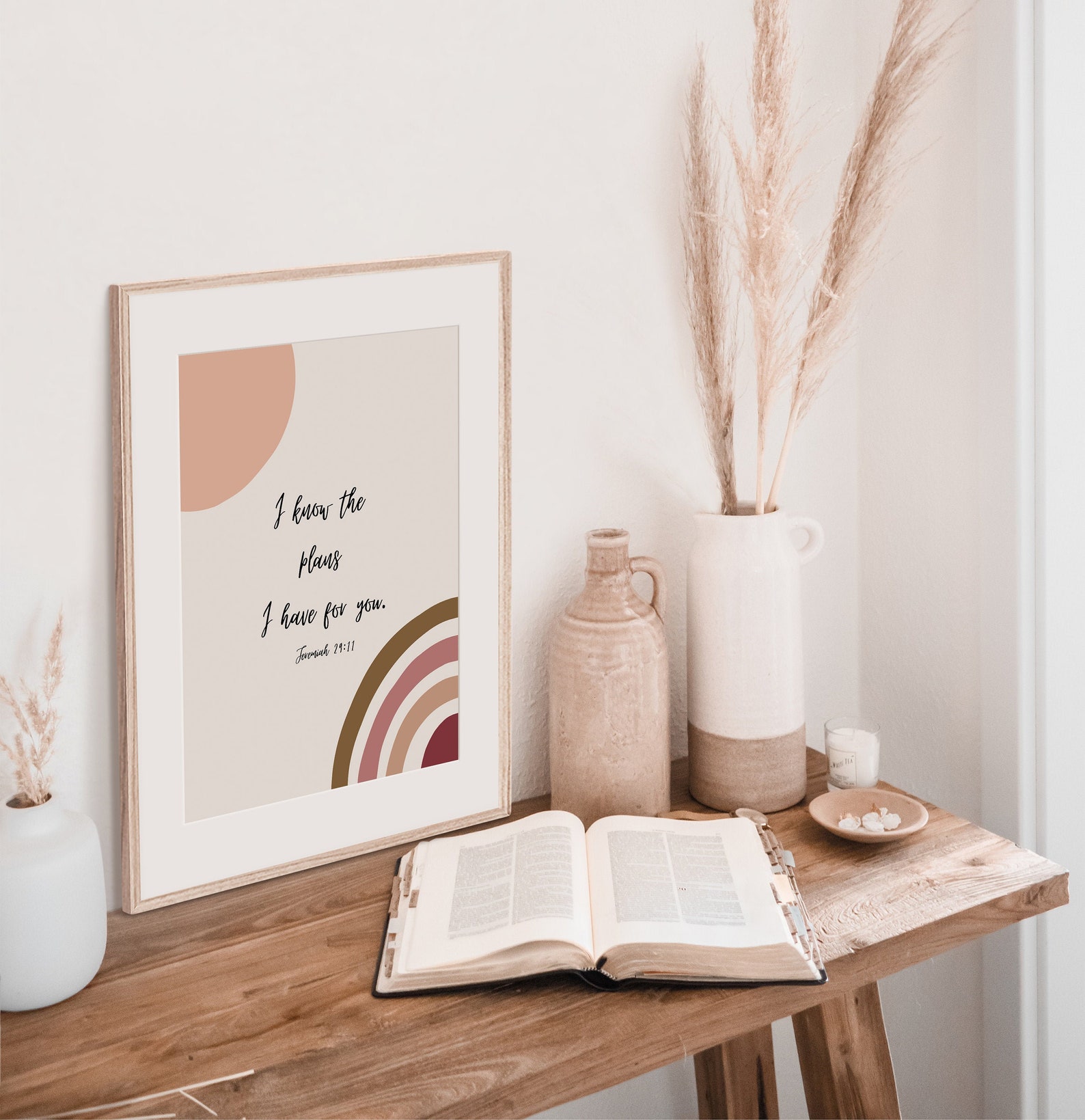 Bible Verse Print Christian Wall Art Christian Boho Decor | Etsy