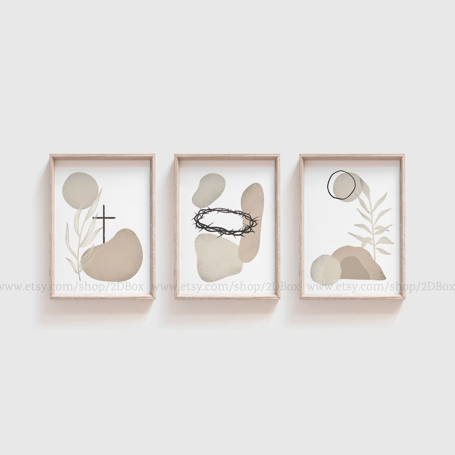 Neutral Christian Home Decor Boho Christian Wall Art - Etsy