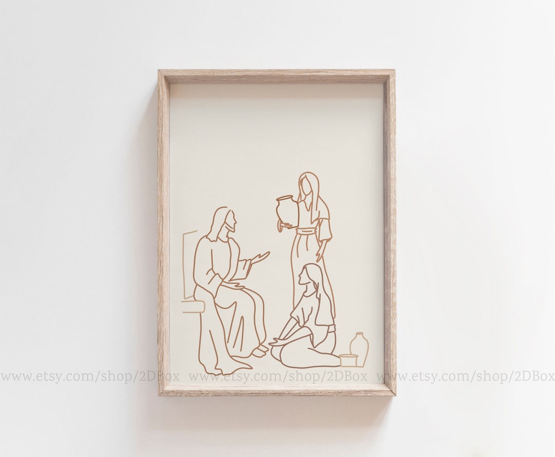 Jesus in the House of Mary and Martha | Christian Wall Art | Religious ...