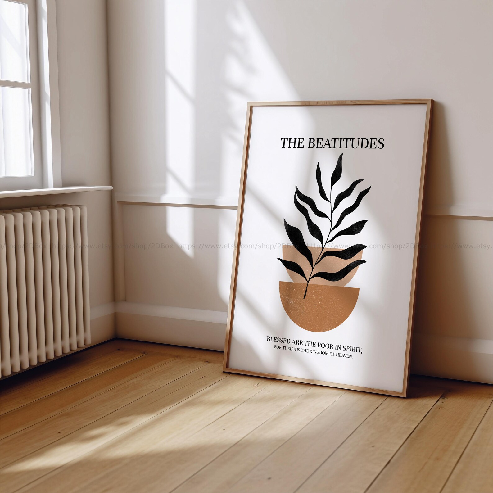 The Beatitudes Wall Art Bundle Modern Minimalist Abstract Bible Verse ...