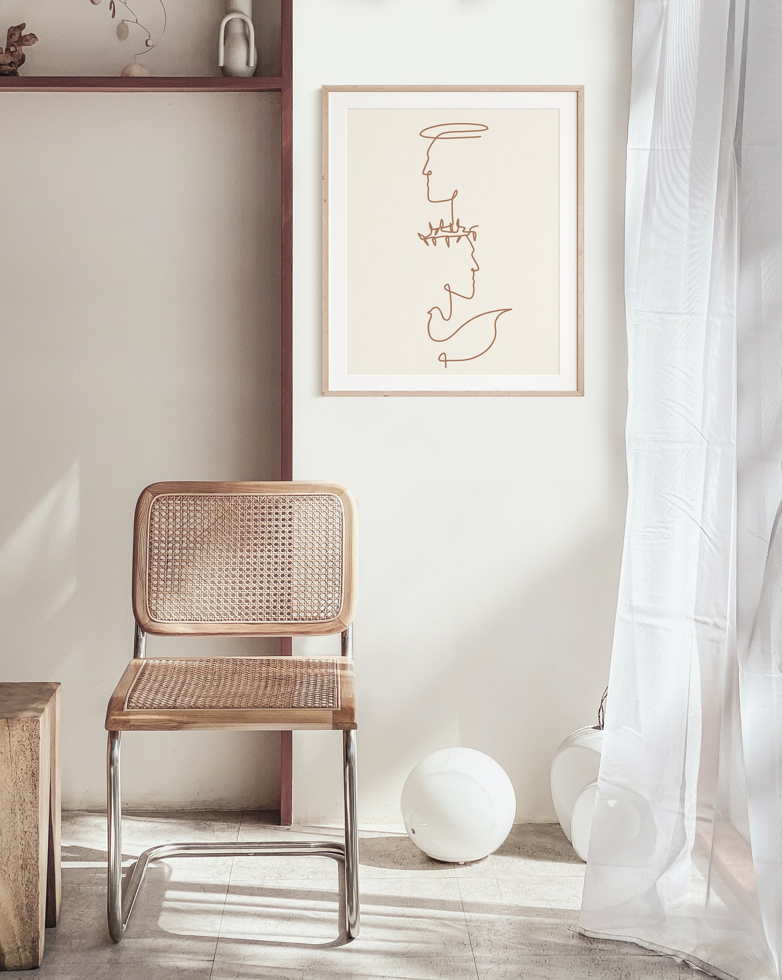 Beige Christian Wall Decor Holy Trinity Illustration Holy | Etsy