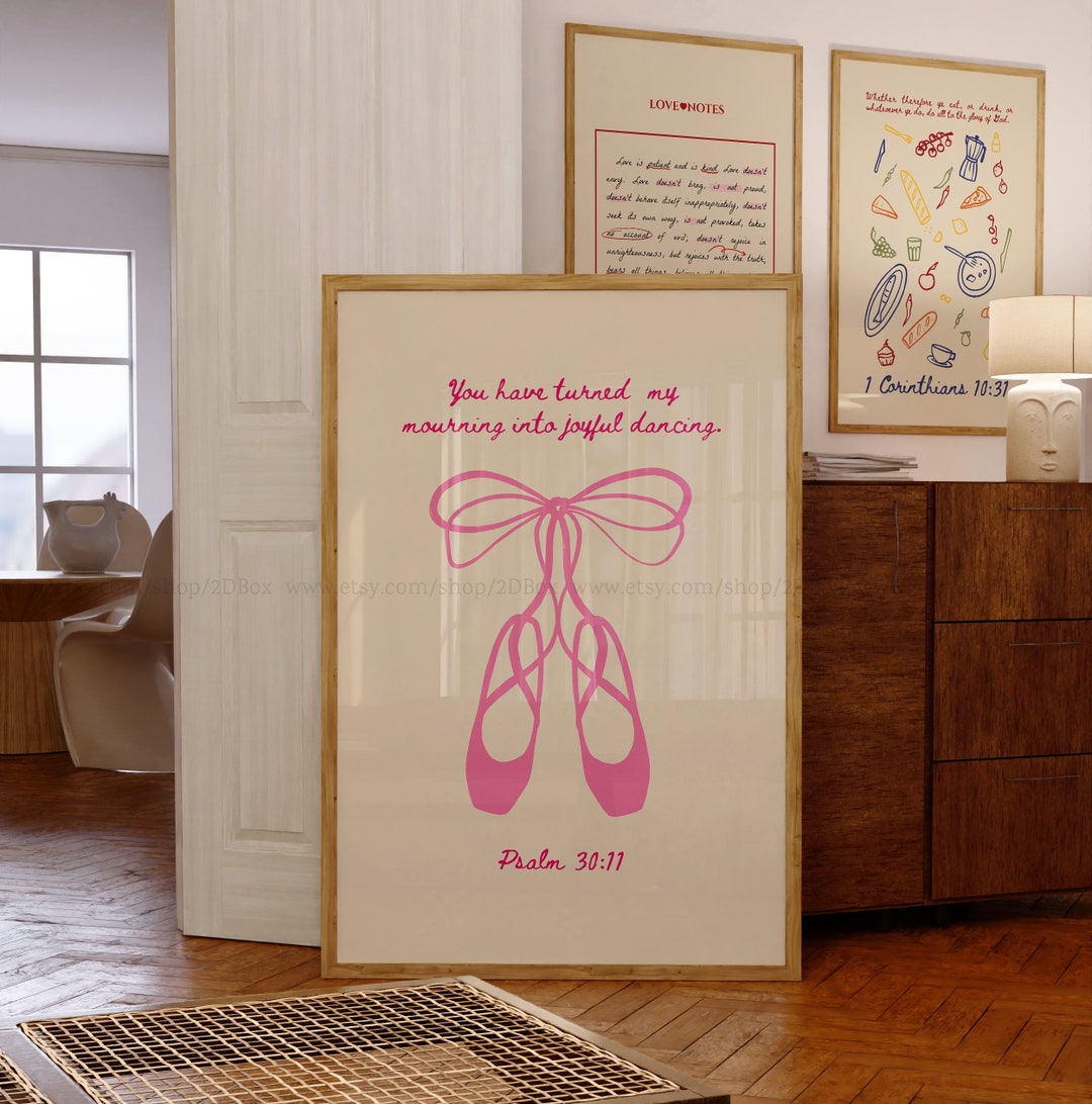 Modern Christian Poster Pink Christian Wall Art Pink Bible Verse Wall ...