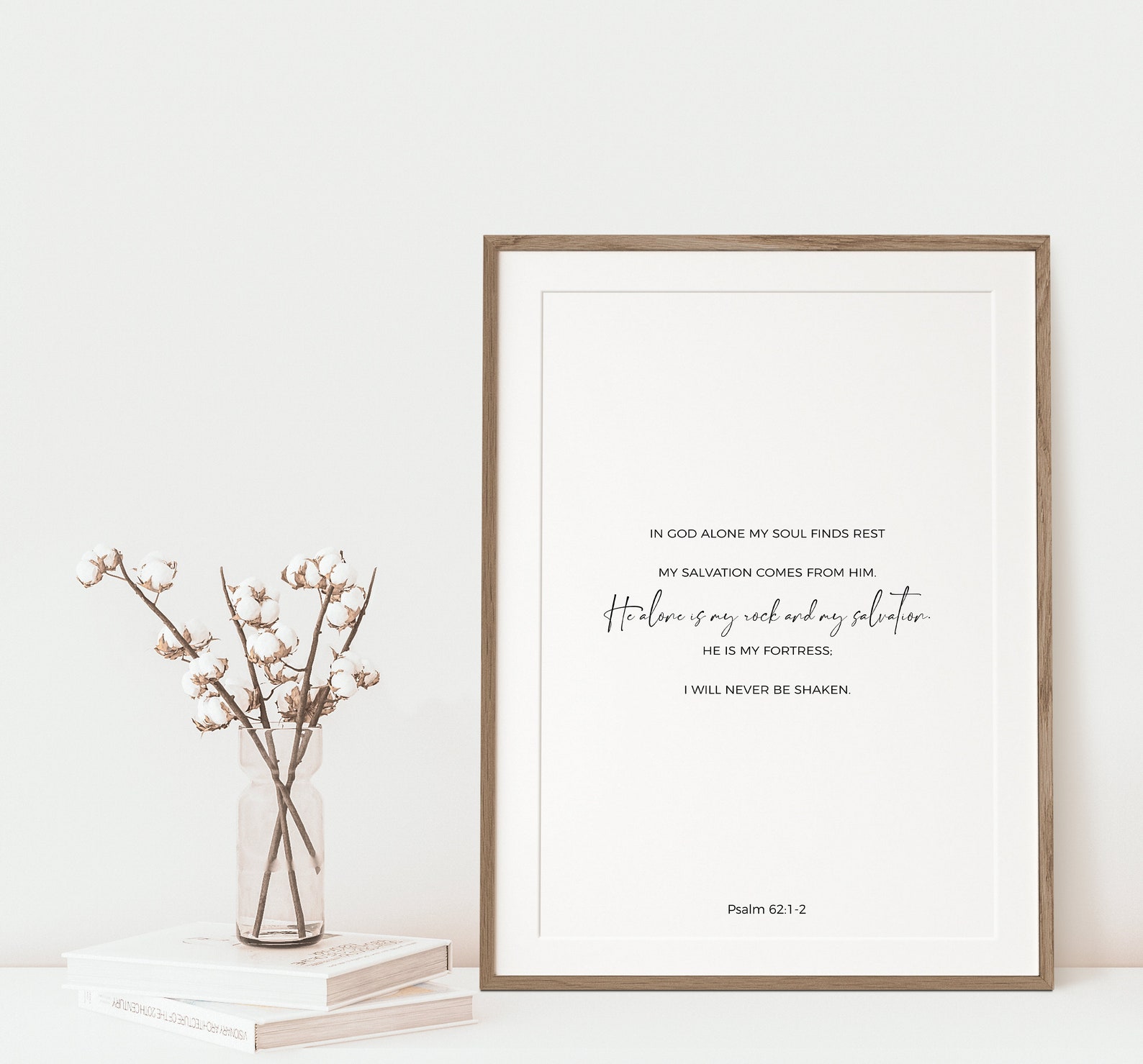 Psalm 62 Wall Art in God Alone My Soul Finds REST Bible - Etsy