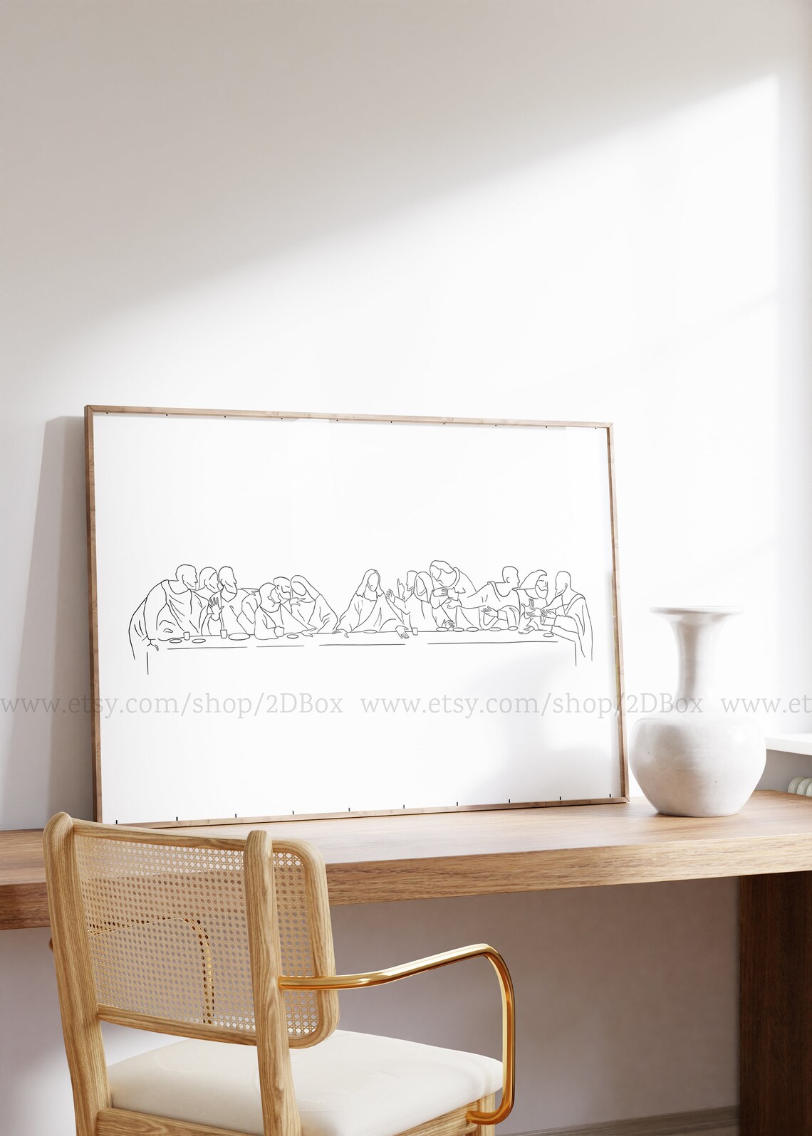 The Last Supper Line Art Jesus Line Art Christian Printable - Etsy