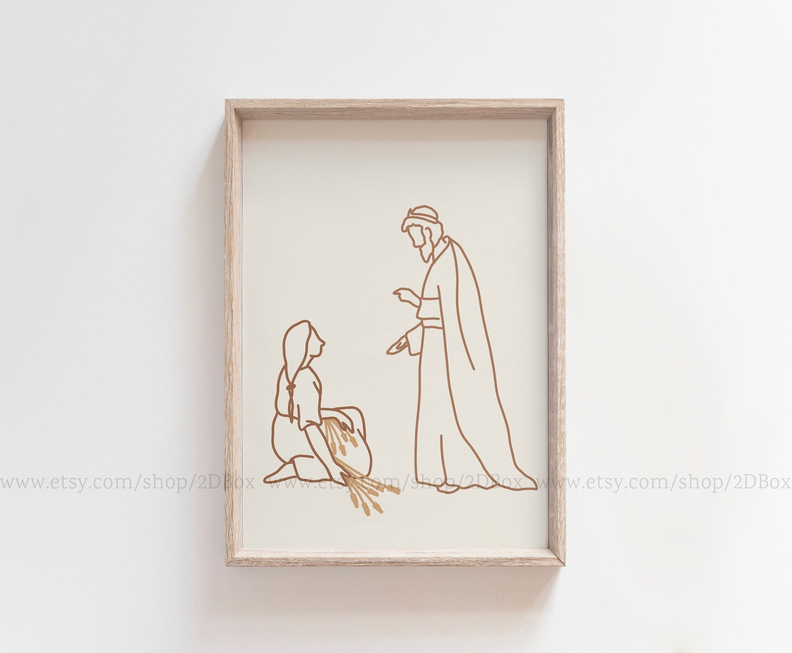 Ruth and Boaz Illustration Bible Stories Printable Art - Etsy