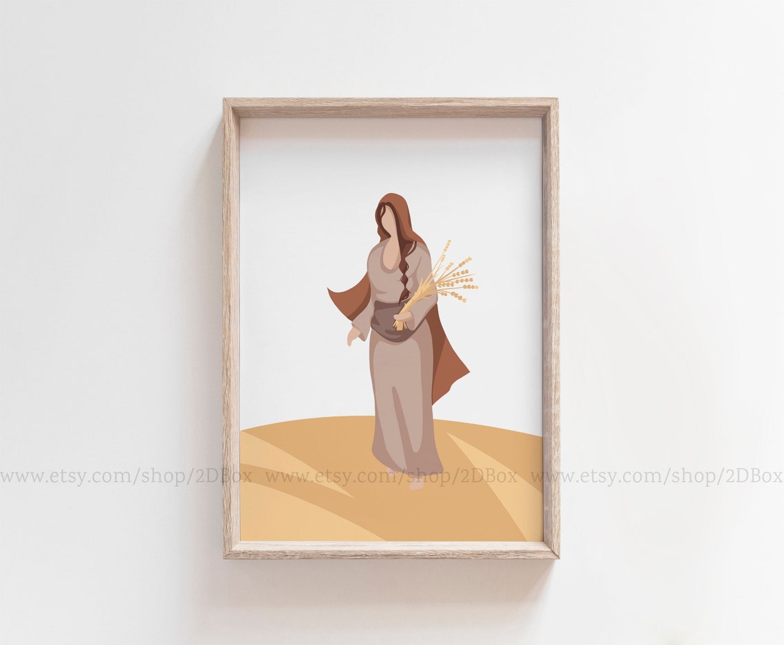 Ruth | Bible Illustration | Bible Stories Artwork | Christian Print ...