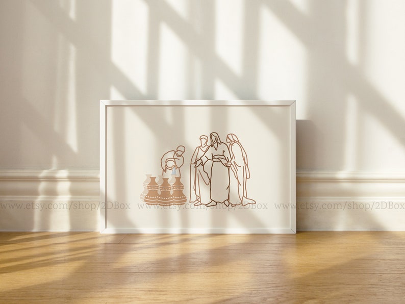 Wedding at Cana Bible Story Jesus' First Miracle - Etsy