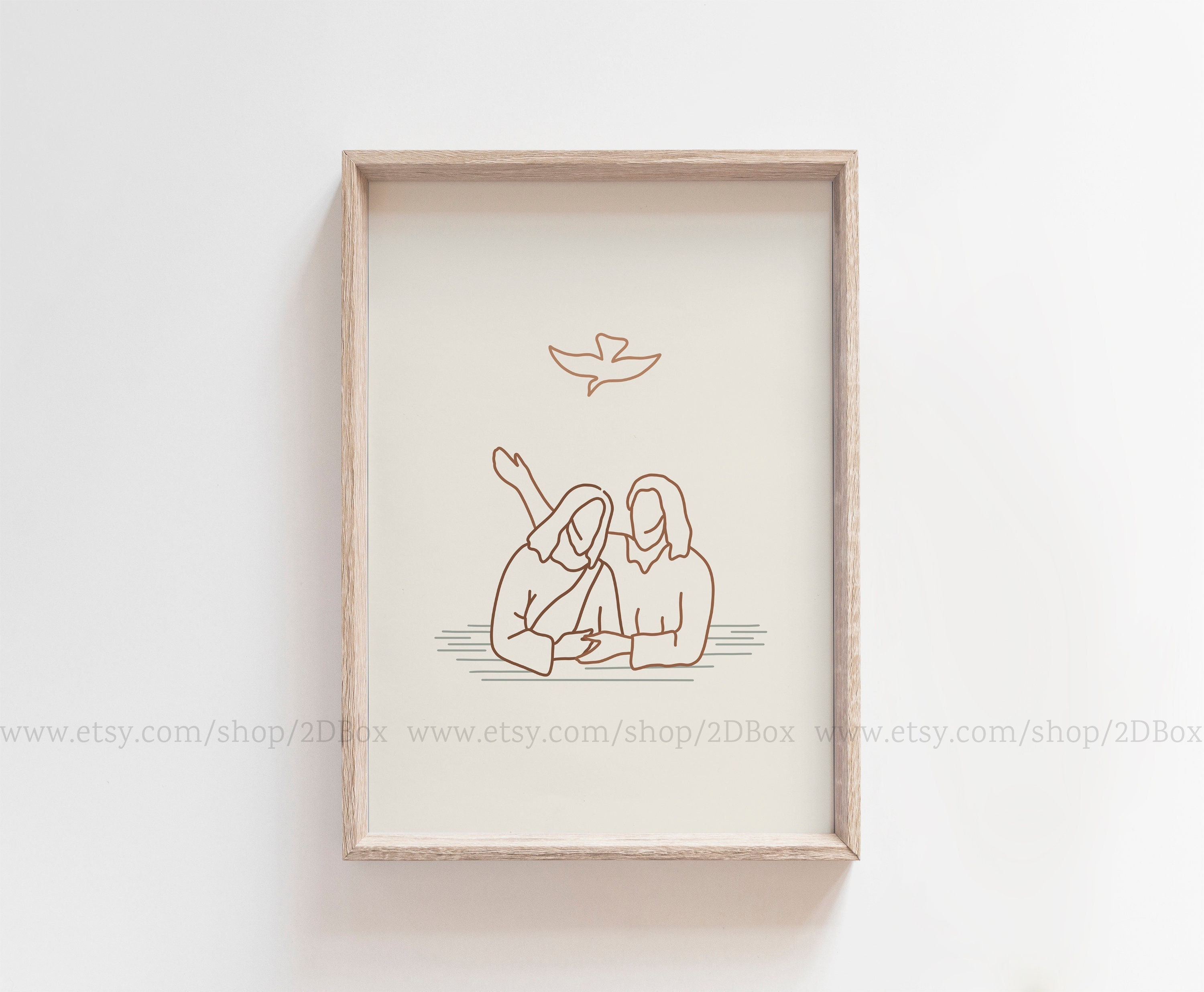 Boho Baptism Day Gift Jesus Christ Baptism Neutral - Etsy