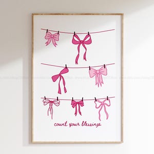 Pink Christian Blessings Posters Set of 3 Modern Christian Decor ...