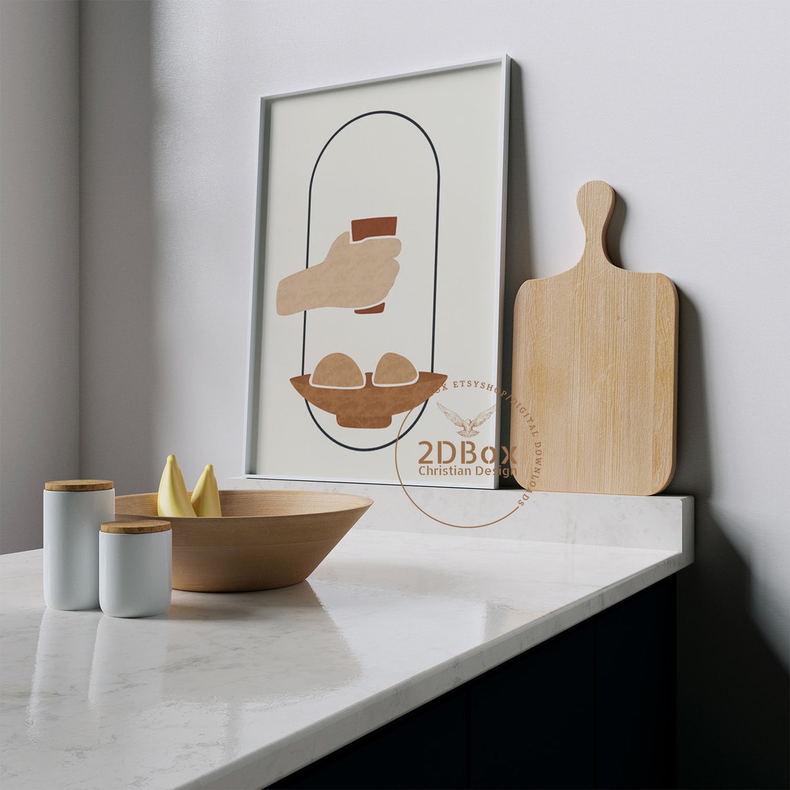 Mid Century Modern Christian Art, Holy Communion Print, First Communion ...