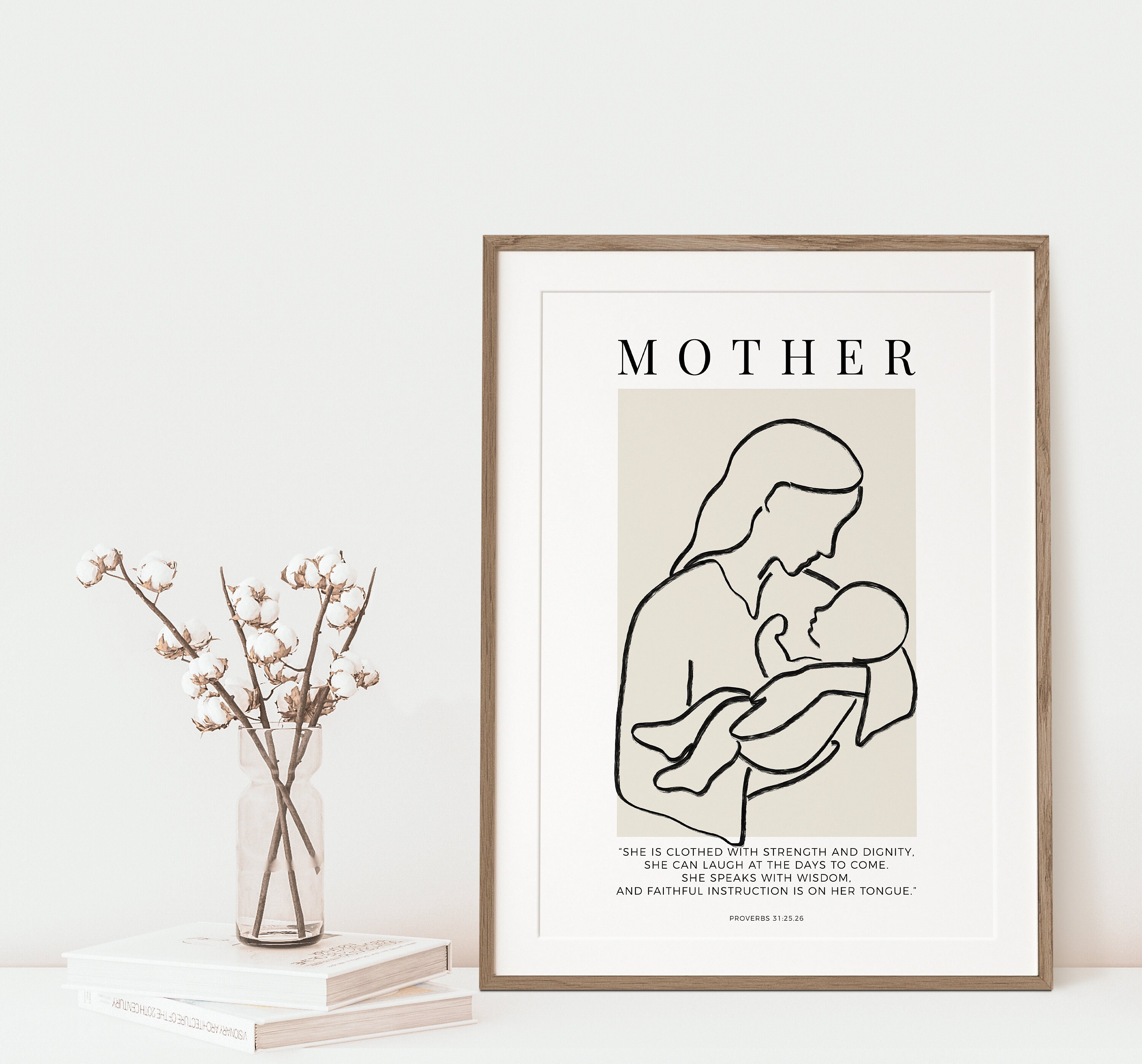 Mother | Christian Wall Art | Bible Verse Wall Art | Christian Artwork ...