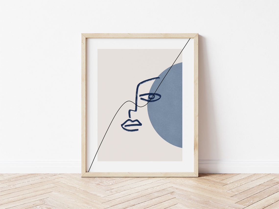 7 Days Creation Wall Art Christian Abstract Prints Blue | Etsy