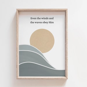 Printable Christian Wall Art, Matthew 8:27, Bible Verse Print, Boho ...