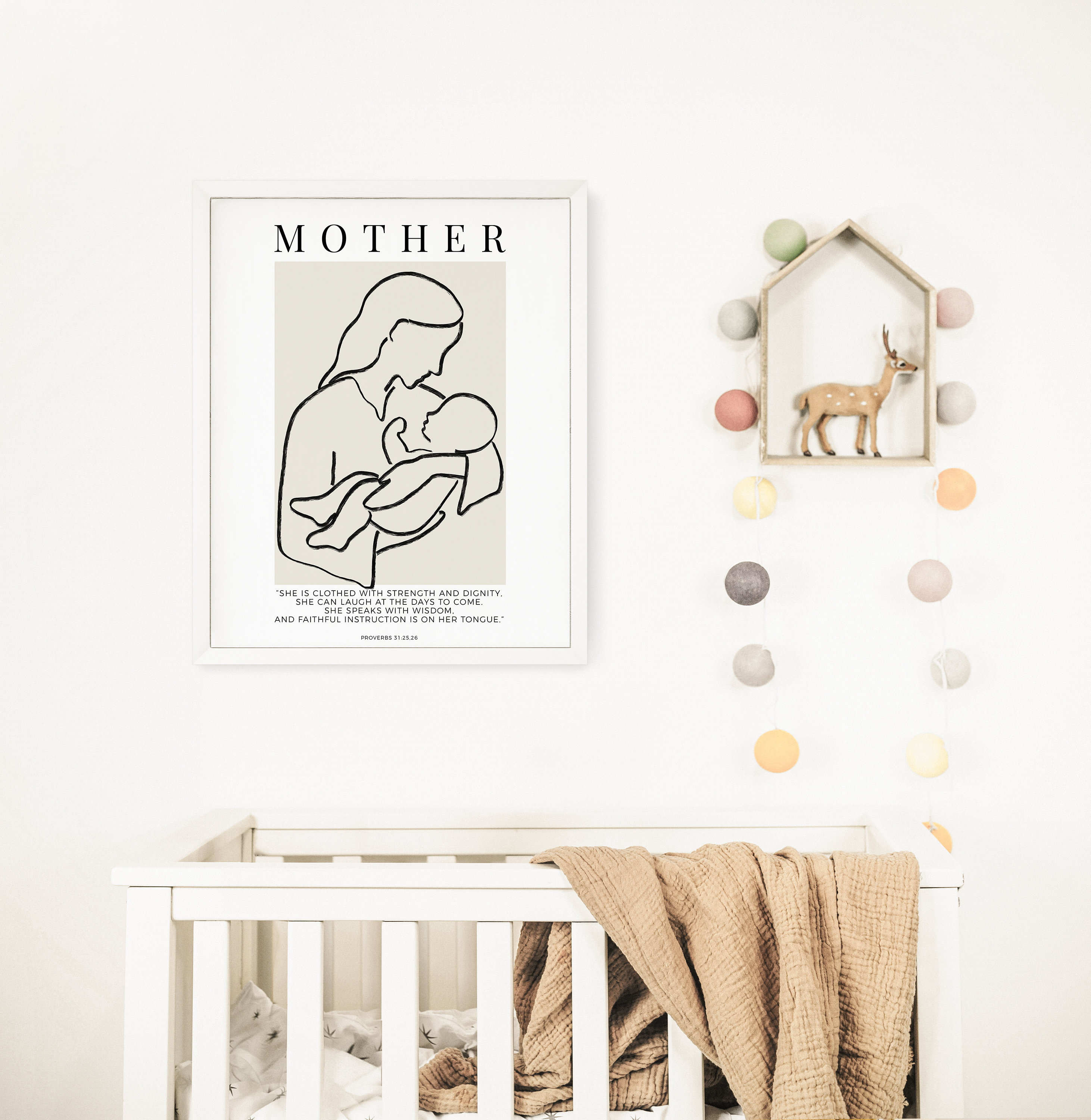 Mother Christian Wall Art Bible Verse Wall Art Christian | Etsy