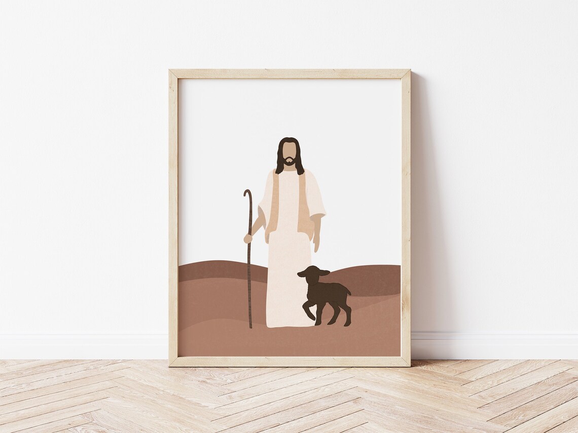 The Good Shepherd Christian Print Christian Wall Art | Etsy