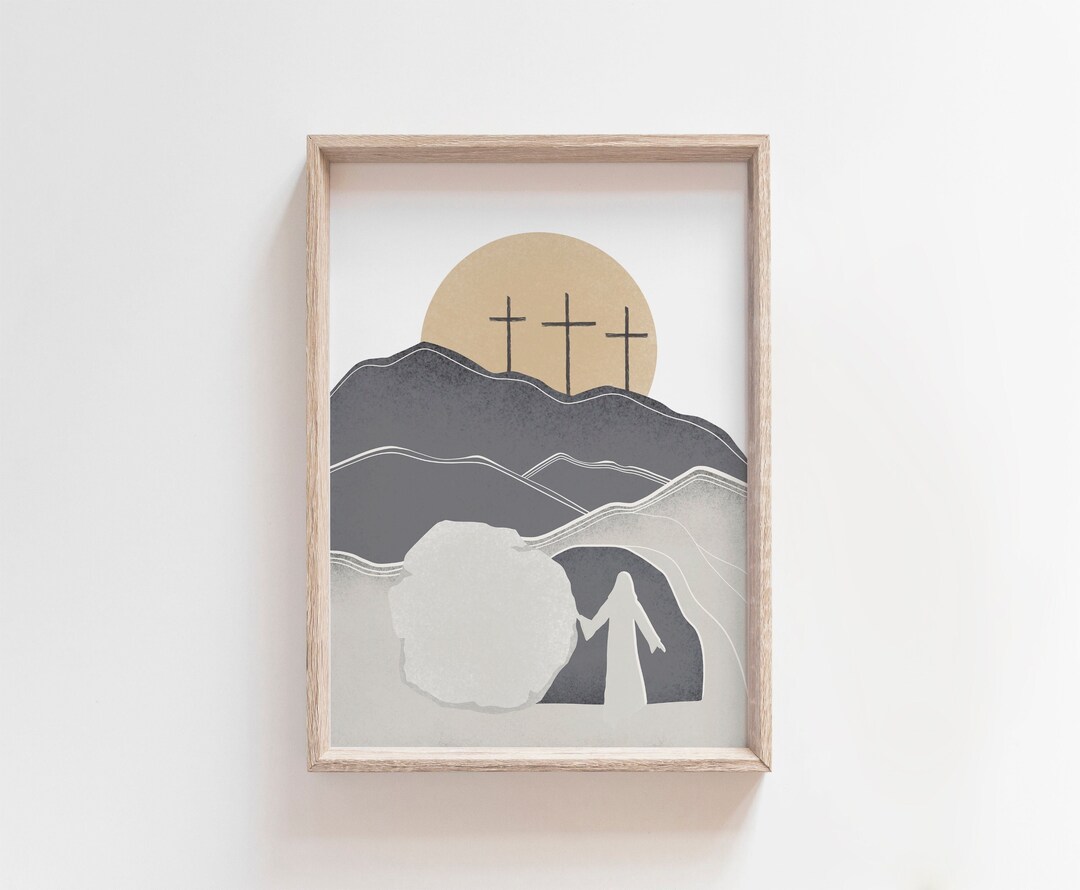 He is Risen | Easter Print | Easter Wall Art | Easter Cards | Easter ...