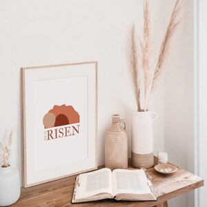 He is Risen Wall Art, Resurrection Prints, Easter Wall Art, Boho ...