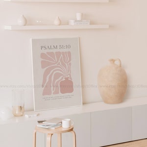 Set of 3 Pastel Pink Christian Prints Psalms Collection, Pink Christian ...